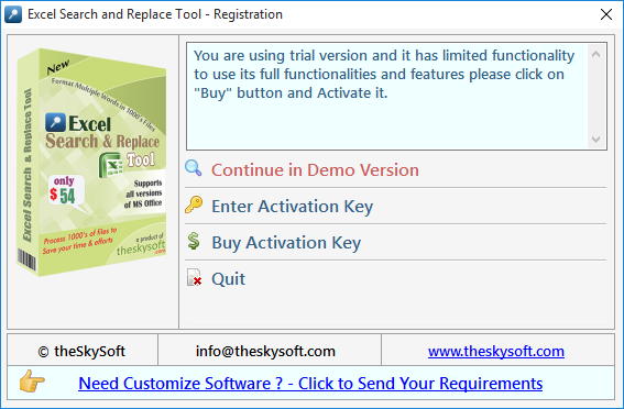 Screenshot Help For Excel Search And Replace Software